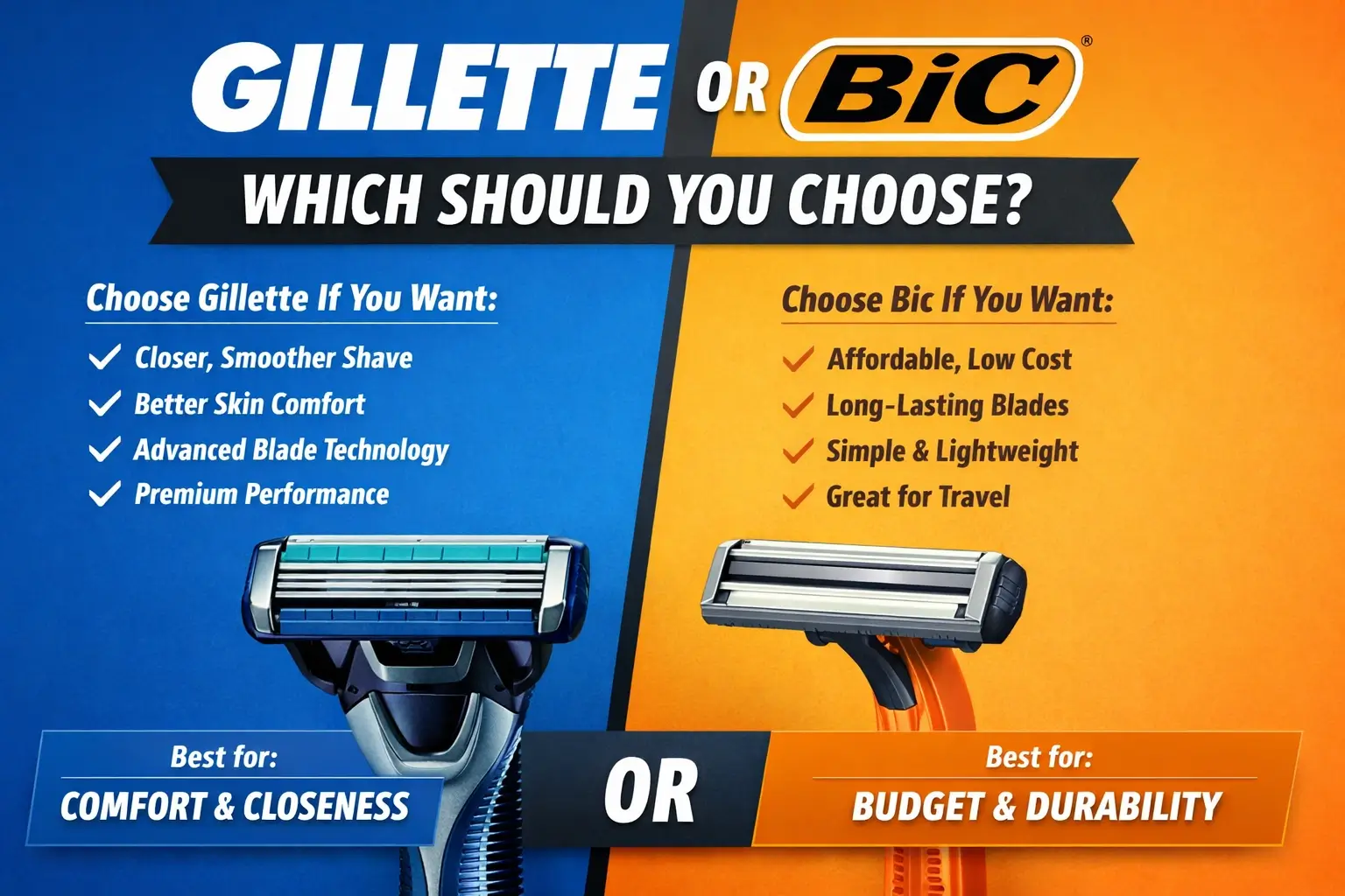 Gillette Disposable vs Bic Disposable Razors: Which One Is Better?